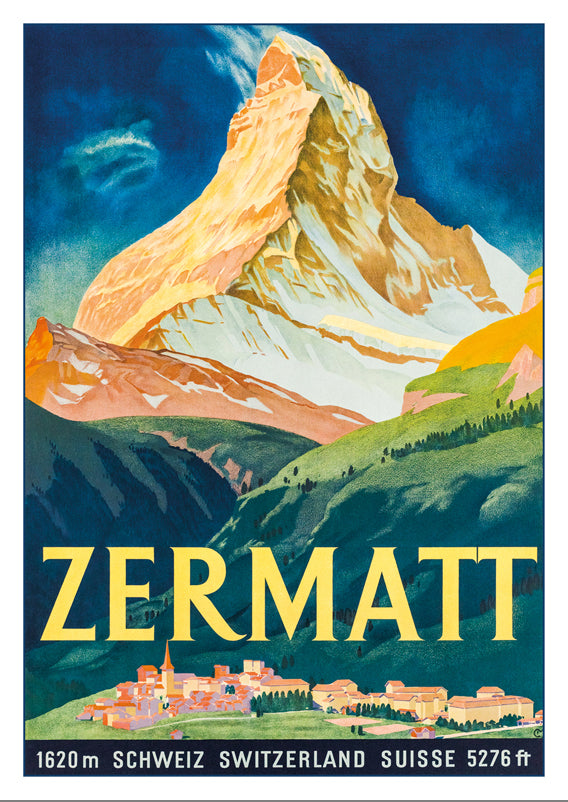 ZERMATT - Poster by Carl Moos - 1932 – LIGHTMOTIF PRO SHOP